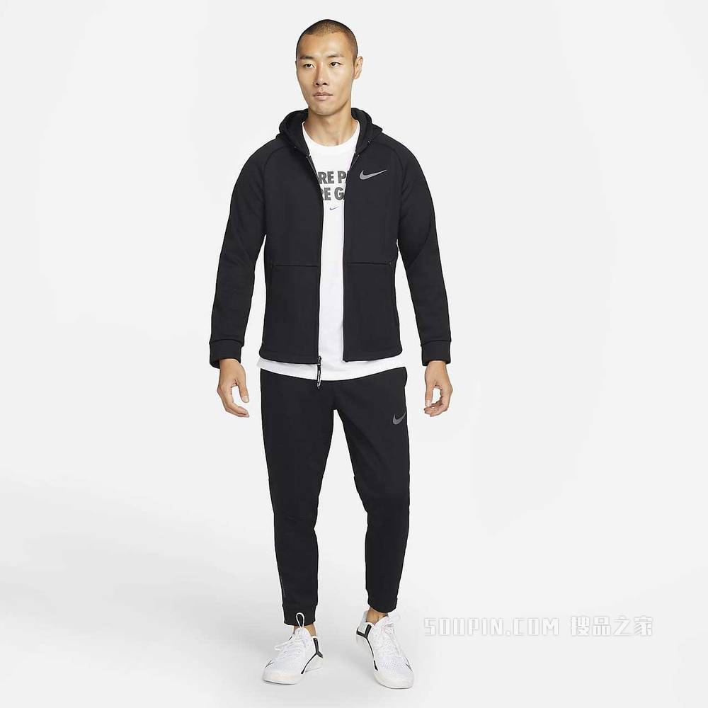 【Nike/耐克】Nike Pro Therma-FIT 男子全长拉链开襟连帽训练夹克 DD2125-010-搜品之家