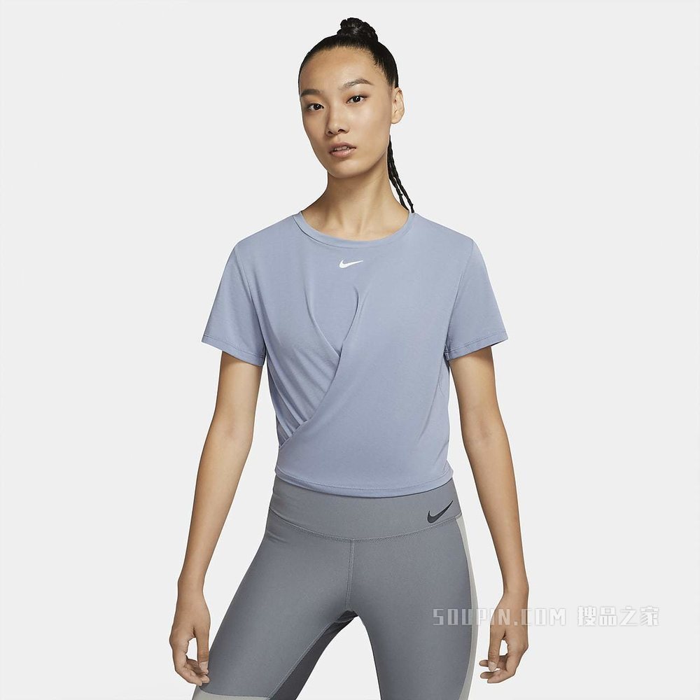 【Nike/耐克】Nike Dri-FIT One Luxe Twist 女子短袖上衣 DD4922-493-搜品之家