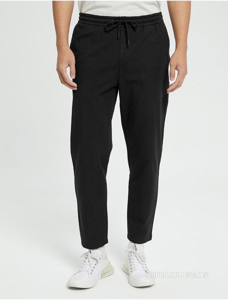 【Calvin Klein】Calvin Klein 男士简约抽绳顺色刺绣休闲裤J320786 J320786-BEH-搜品之家