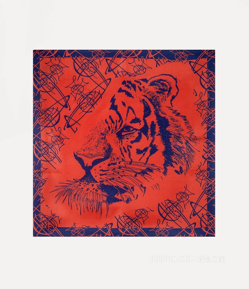 【Vivienne Westwood】Graffiti Tiger Pocket Square 81030002W008GC410-搜品之家