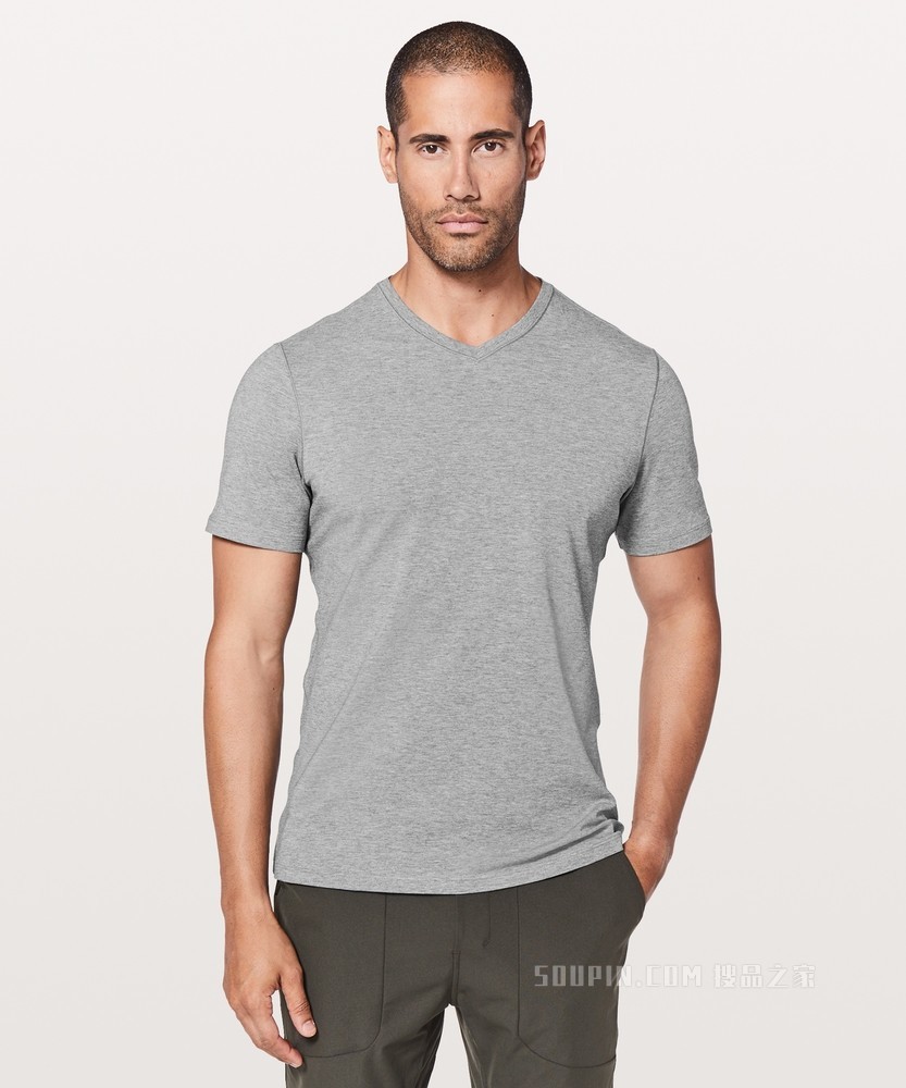 【lululemon/露露乐蒙】5 Year 男士运动 V 领 T 恤 LM3AP8S-031045-搜品之家