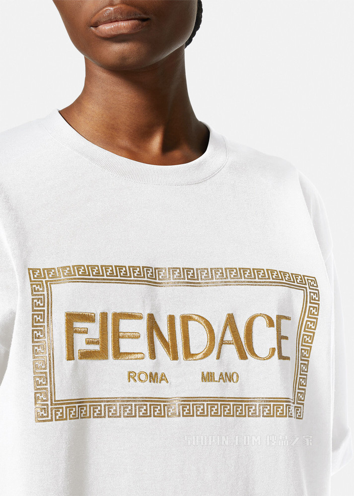 【Versace/范思哲】Fendace Logo T恤 1006139-1A00769_2W110-搜品之家