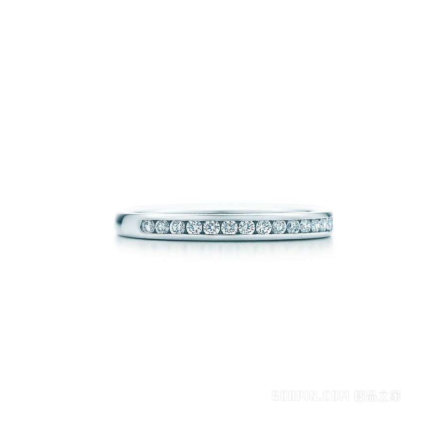 【Tiffany/蒂芙尼】Tiffany® 铂金结婚钻戒，宽 2 毫米。 60003924-搜品之家