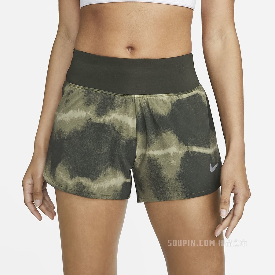 【Nike/耐克】Nike Dri-FIT Eclipse 女子中腰印花跑步短裤 DM7727-355-搜品之家