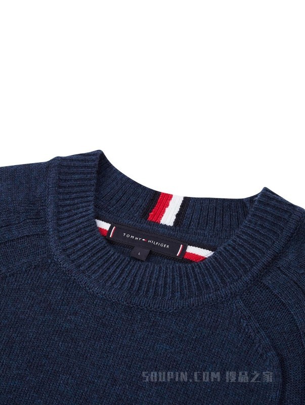 【Tommy Hilfiger】22新款早秋男装套头针织衫MW0MW27710 MW0MW27710DV6-搜品之家