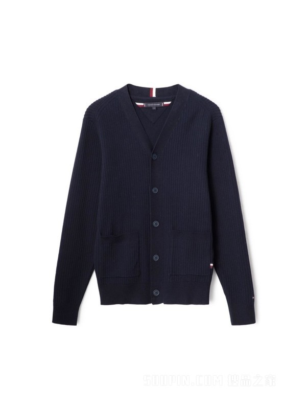 【Tommy Hilfiger】22新款早秋男装开襟针织衫MW0MW29501 MW0MW29501DW5-搜品之家