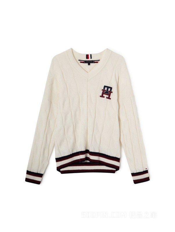 【Tommy Hilfiger】22新款早秋男装套头针织衫MW0MW27764 MW0MW27764YBI-搜品之家