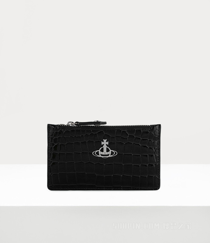 【Vivienne Westwood】Crocodile Slim Long Card Holder 51110039L001HN401-搜品之家