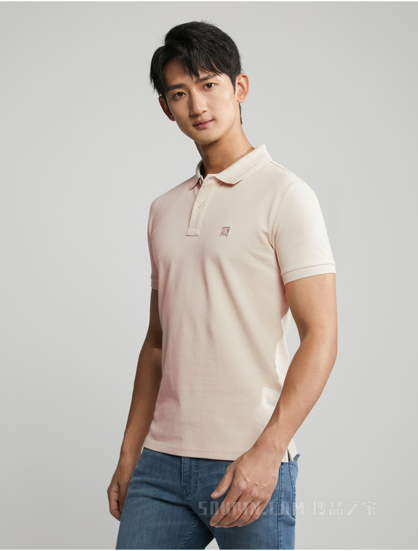 【Calvin Klein】Calvin Klein 23春季男士商务休闲刺绣方标翻领修身短袖POLO衫J324246 J324246-ACI ...