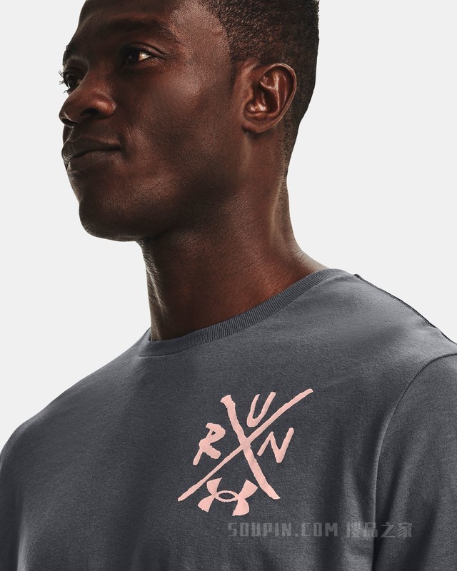 【安德玛】男士UA Run Like Hell短袖T恤 1376972-012-搜品之家