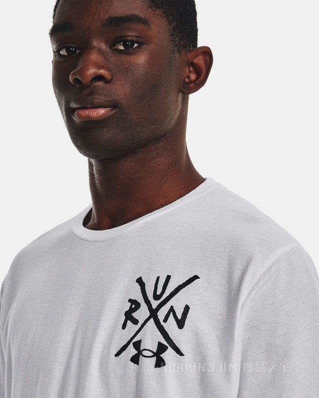 【安德玛】男士UA Run Like Hell短袖T恤 1376972-100-搜品之家