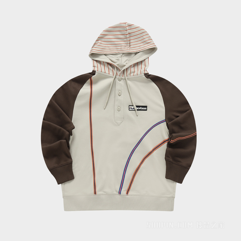 【FILA/斐乐】FILA X FACETASM联名女子宽松连帽卫衣 T11W337202F-搜品之家