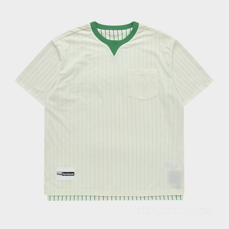 【FILA/斐乐】FILA X FACETASM联名男子潮流运动宽松短袖T裇 T11M337101F-搜品之家